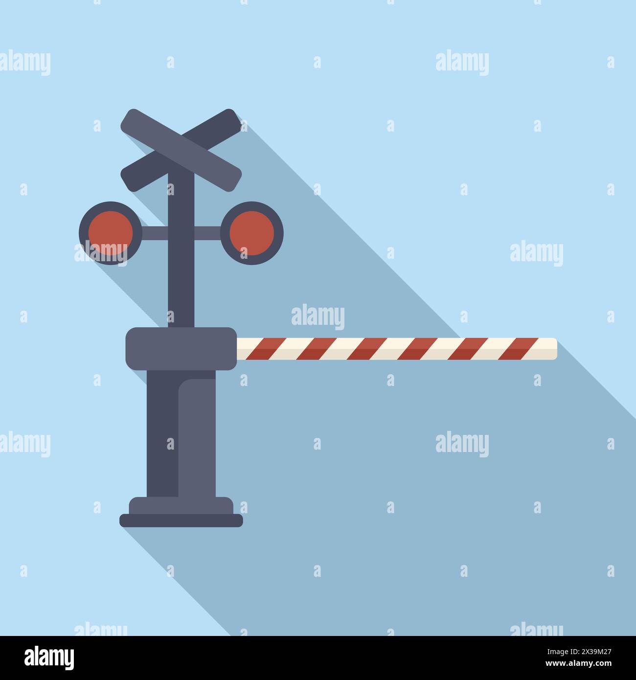 Control rail barrier icon flat vector. Direction control. Moving flash ...