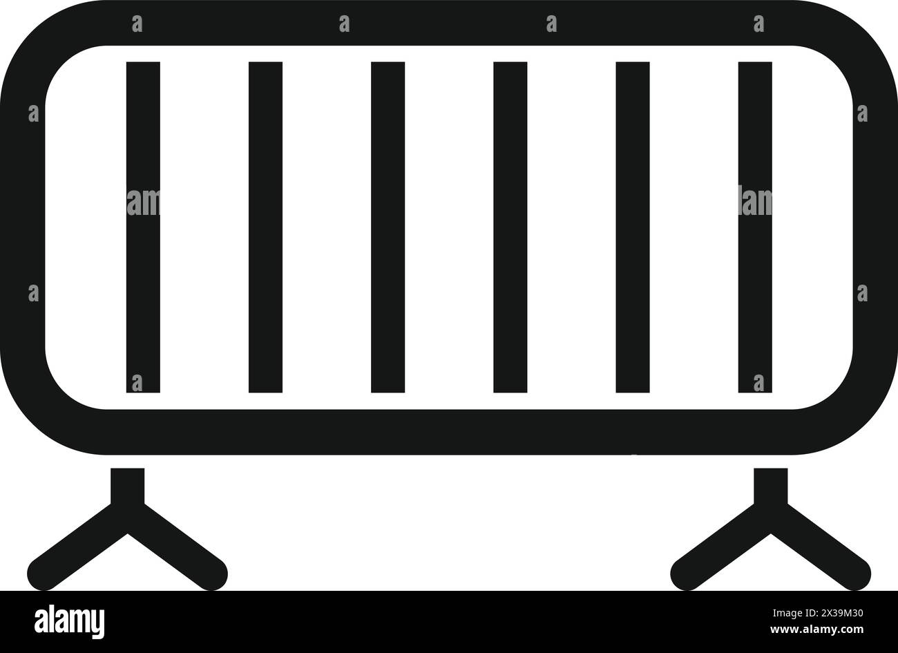 Railway crossing metal barrier icon simple vector. Sign stop. Safety ... Railway crossing metal barrier icon simple vector. Sign stop. Safety ...