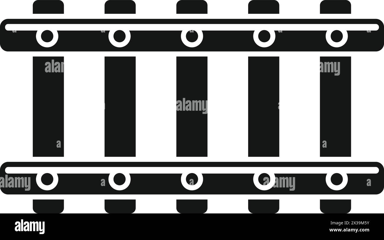 Open railway icon simple vector. Control track. Safety platform level ...