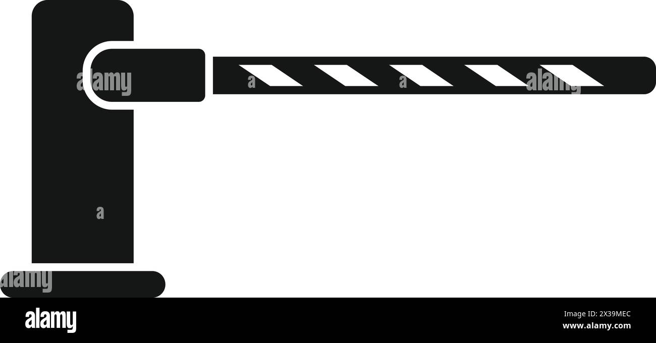 Route crossing barrier icon simple vector. Direction control. Danger ...