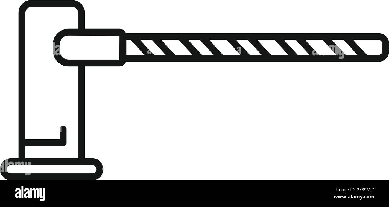 Route crossing barrier icon outline vector. Direction control. Danger ...