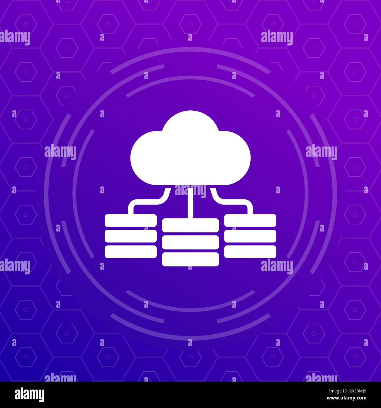 Infrastructure Icon With Cloud Vector Stock Vector Image And Art Alamy