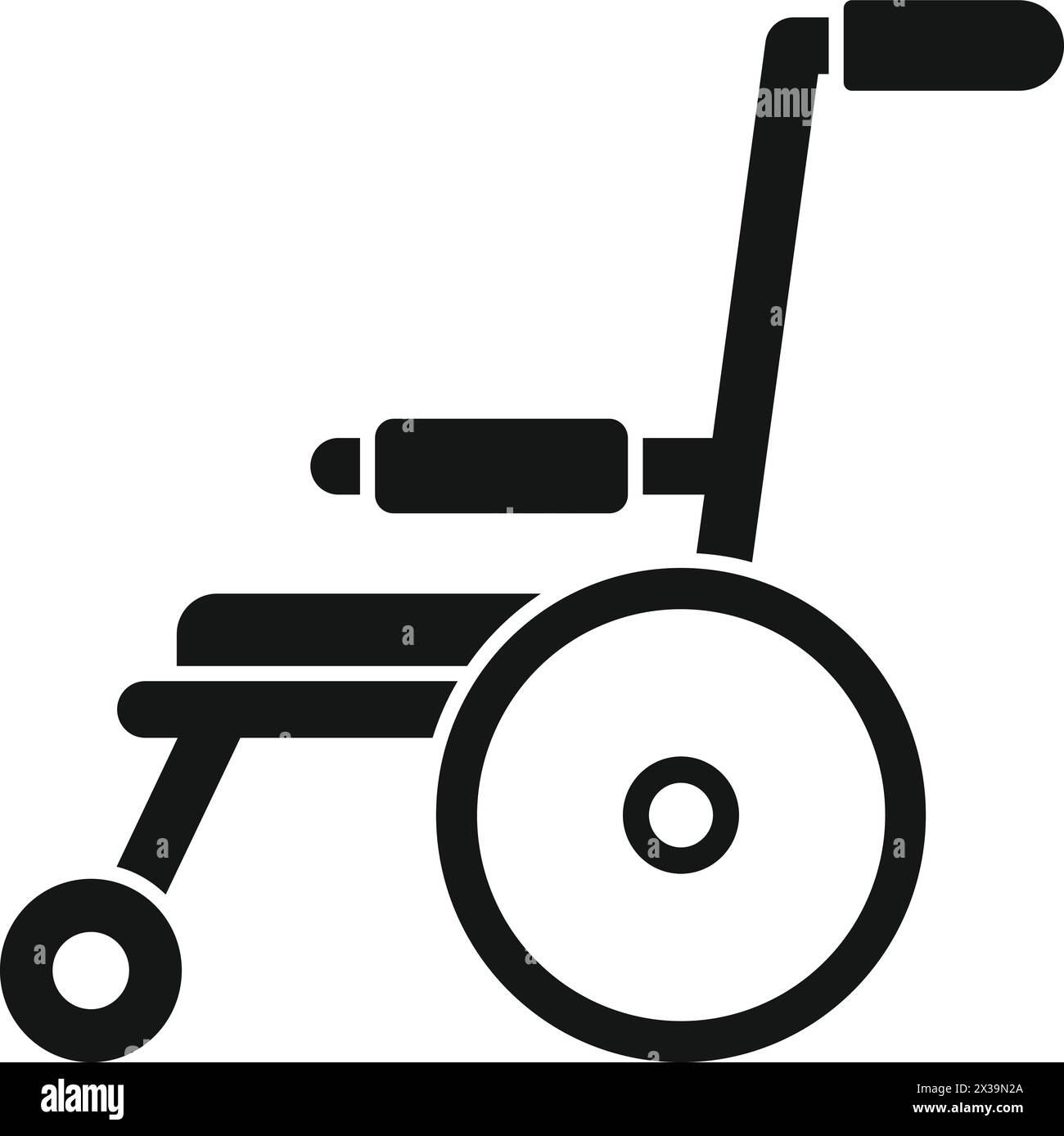 Medical wheelchair icon simple vector. Patient transportation. Seat ...