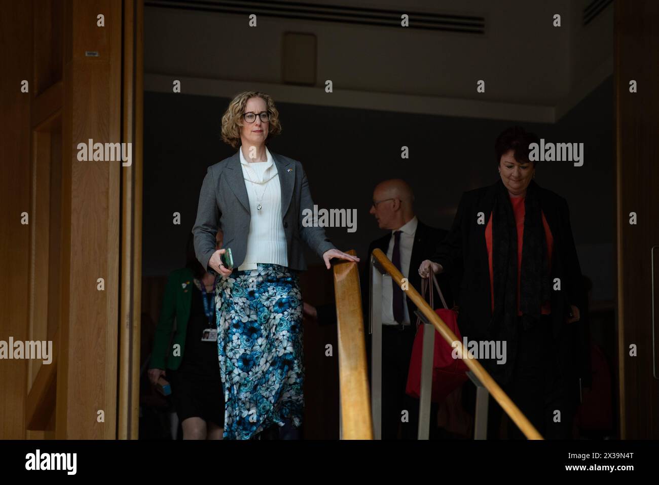 Edinburgh, Scotland, UK. 25th Apr, 2024. PICTURED: Scottish Green Party Co-Leader, Lorna Slater ...