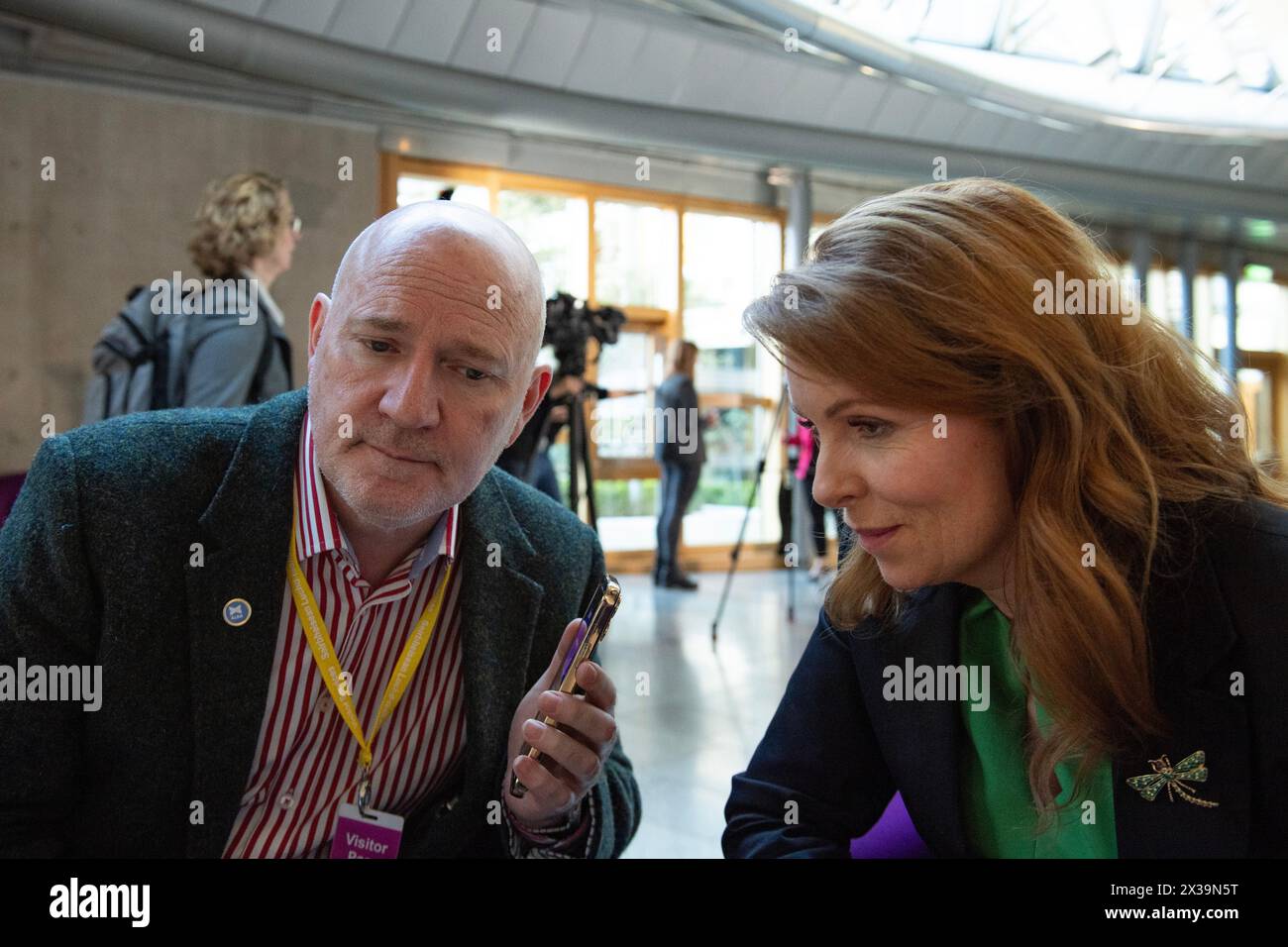 Edinburgh, Scotland, UK. 25th Apr, 2024. PICTURED: (L-R) Neale Hanvey ...