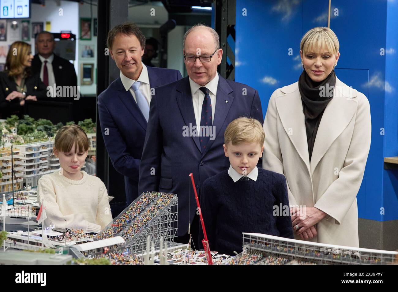 Hamburg, Germany. 25th Apr, 2024. Prince Albert II of Monaco (center ...
