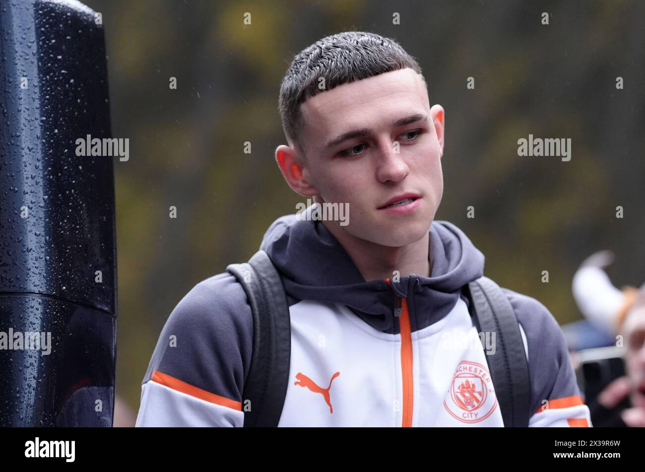 Manchester City's Phil Foden arriving before the Premier League match ...
