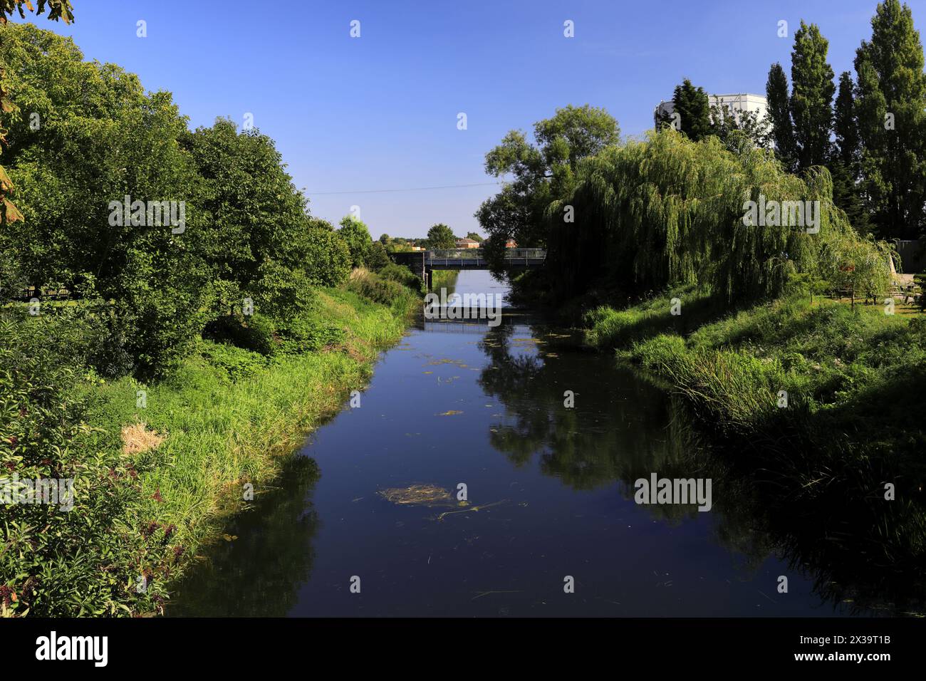 The river Glen, Pinchbeck town; Lincolnshire County; England; UK Stock ...