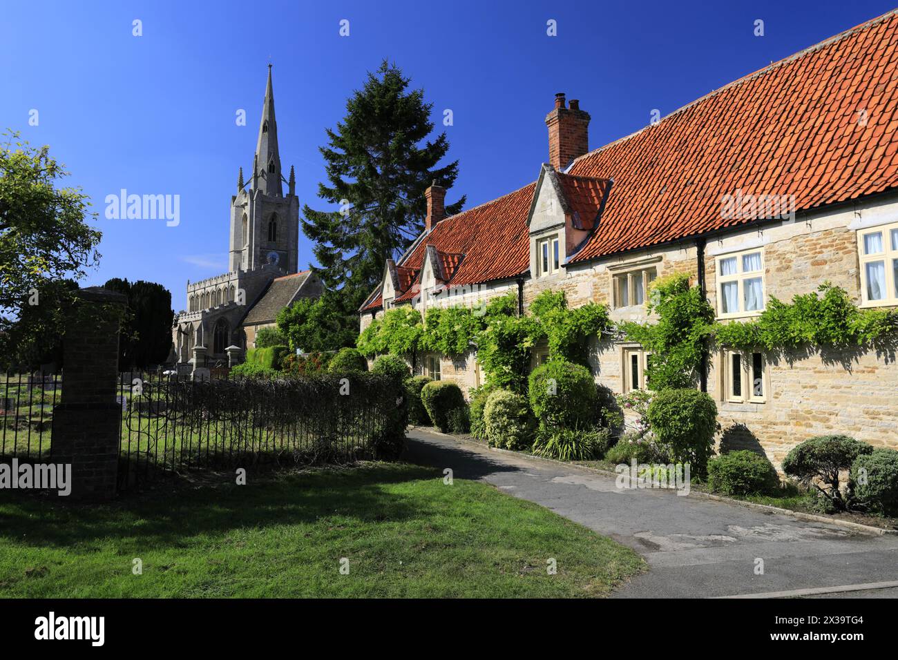 St Andrews church, Billingborough village, Lincolnshire, England, UK ...