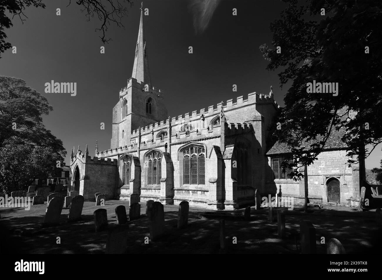 St Laurences church, Surfleet town; Lincolnshire County; England; UK ...