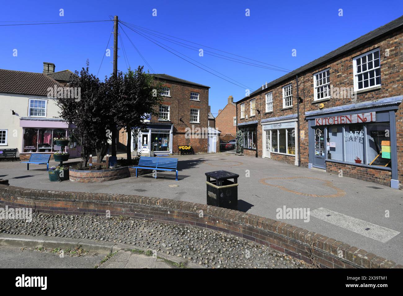 The Market place at Donington village, Lincolnshire, England Stock ...