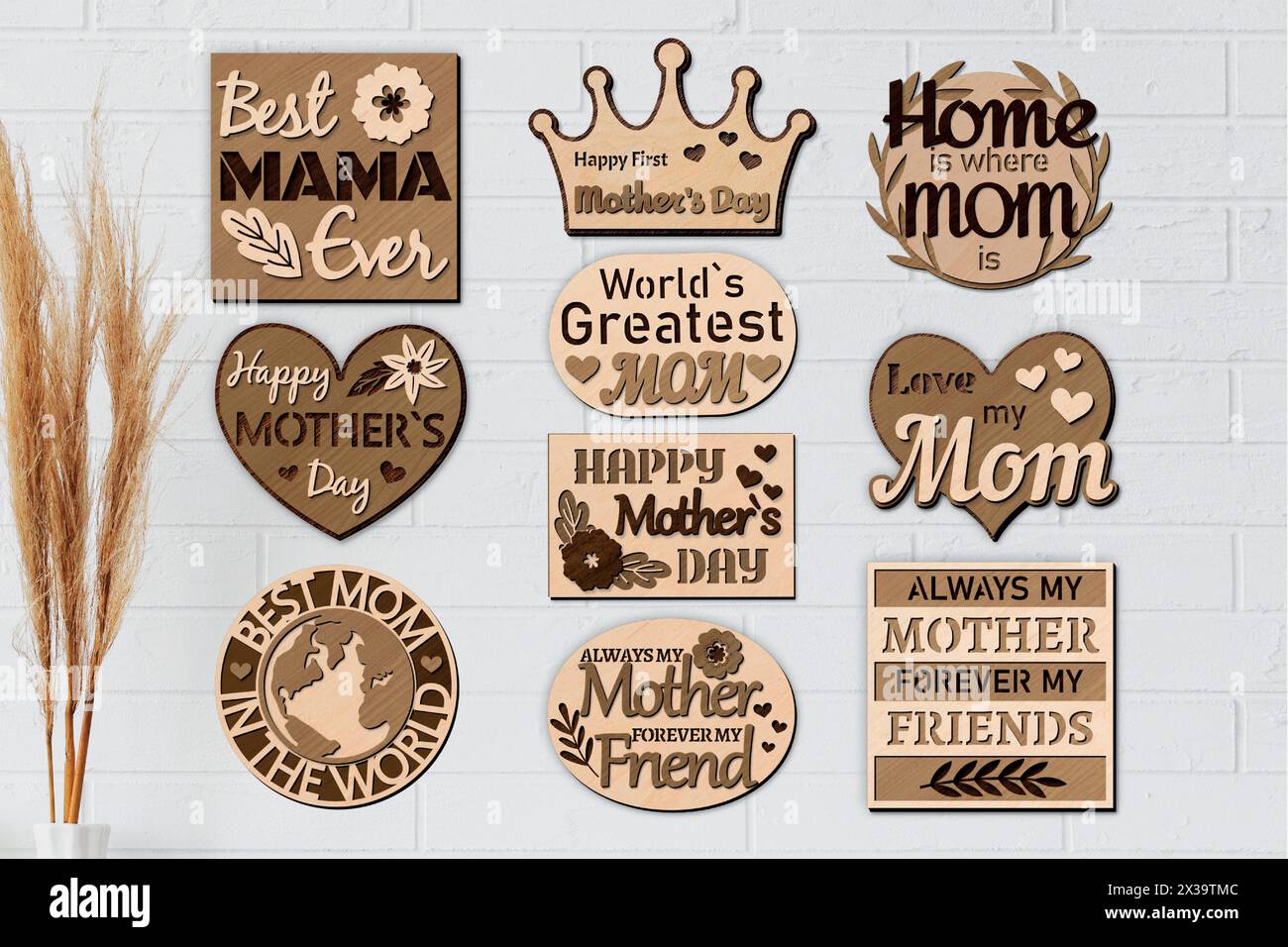 Mother’s Day SET Panel Digital multilayer layout files are specially ...