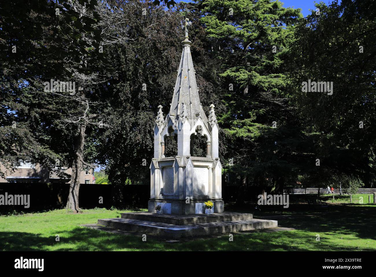 The War memorial at Pinchbeck town; Lincolnshire County; England; UK ...
