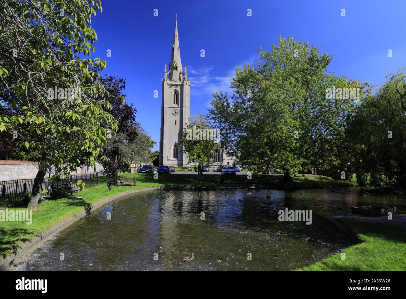 St Andrews church, Billingborough village, Lincolnshire, England, UK ...