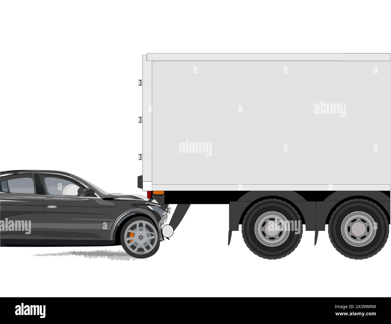 Car transporter truck Stock Vector Images - Alamy