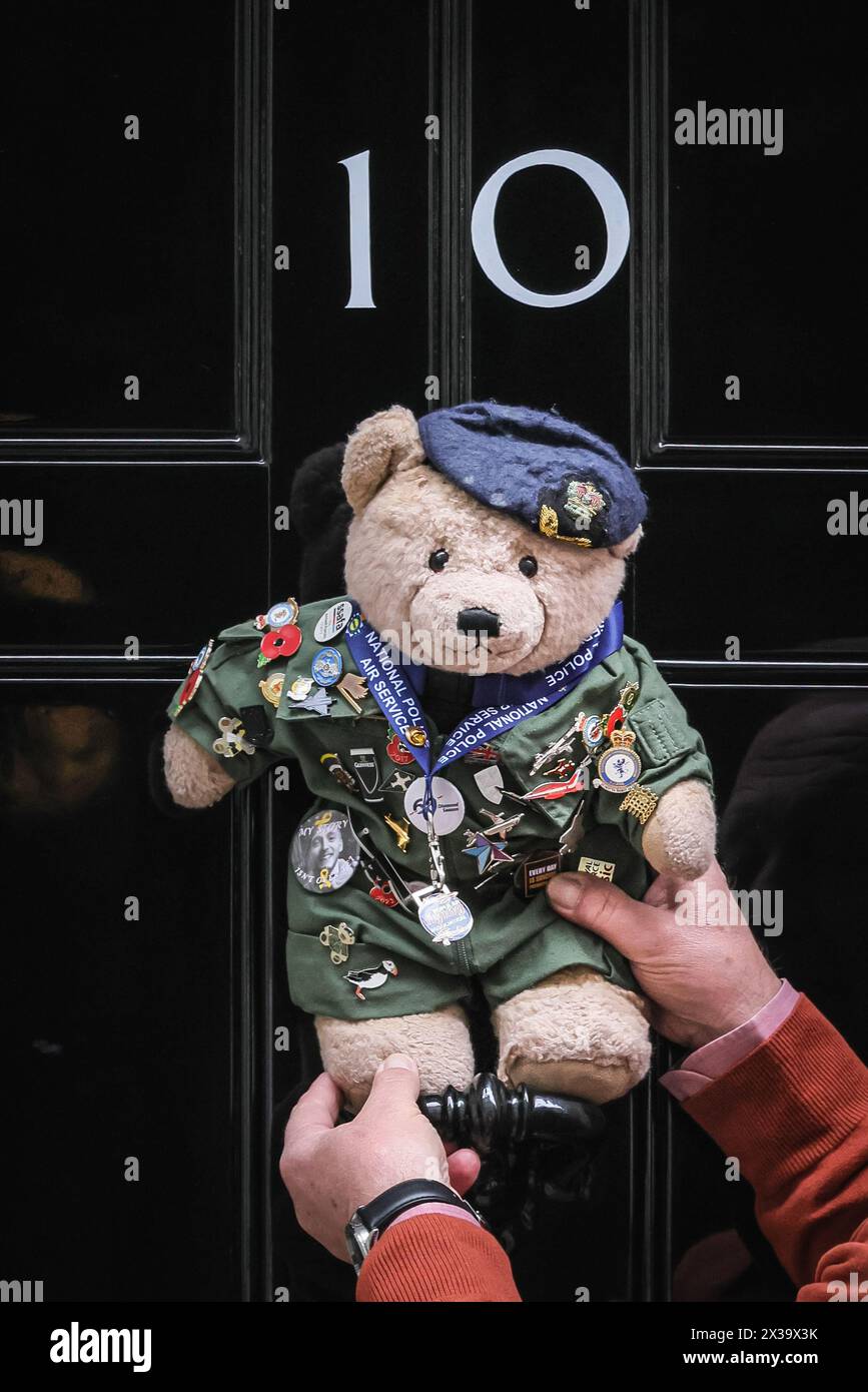 London, UK. 25th Apr, 2024. Richard Bland, founder Bear Force, holds ...