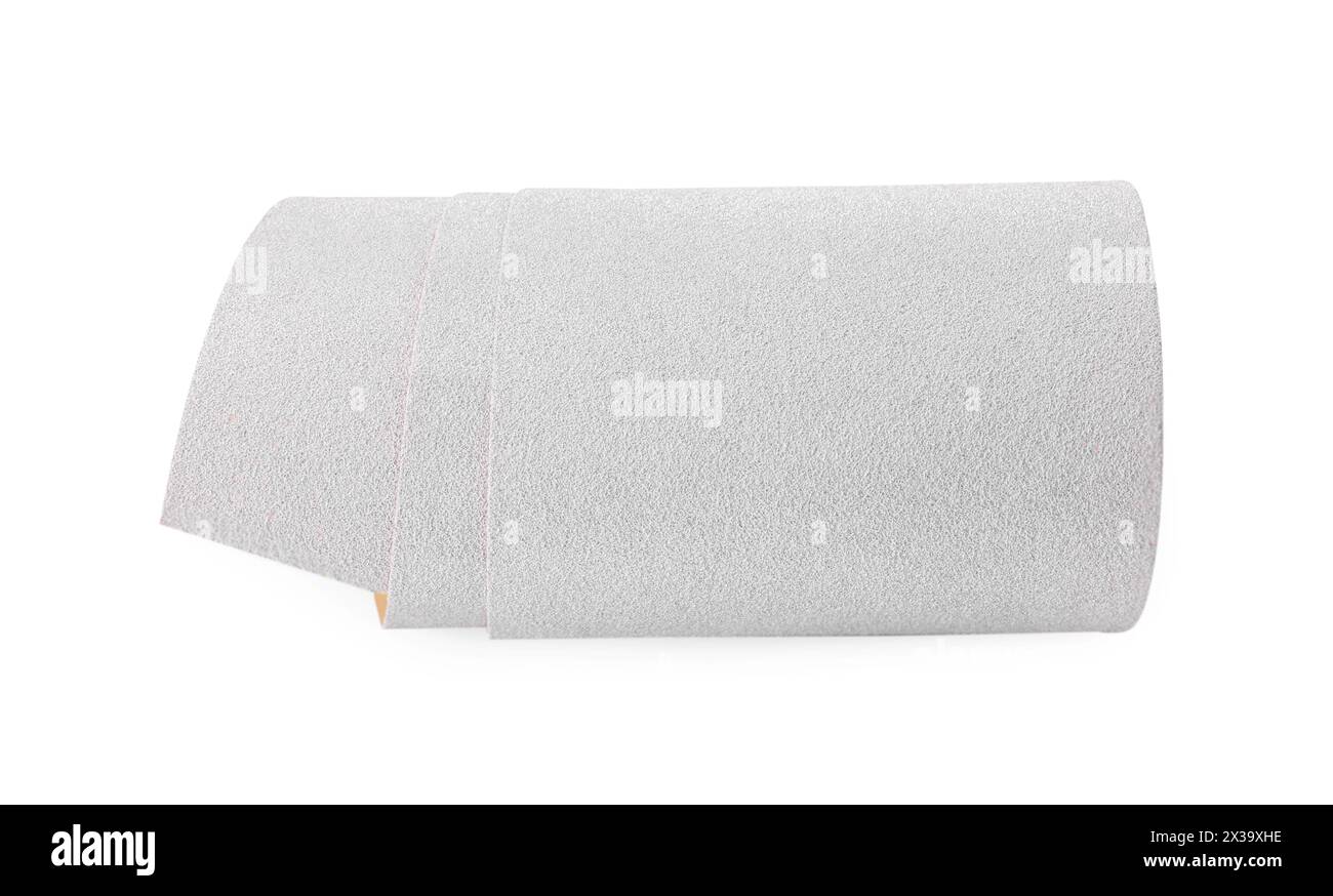 Sheet of coarse sandpaper isolated on white Stock Photo - Alamy