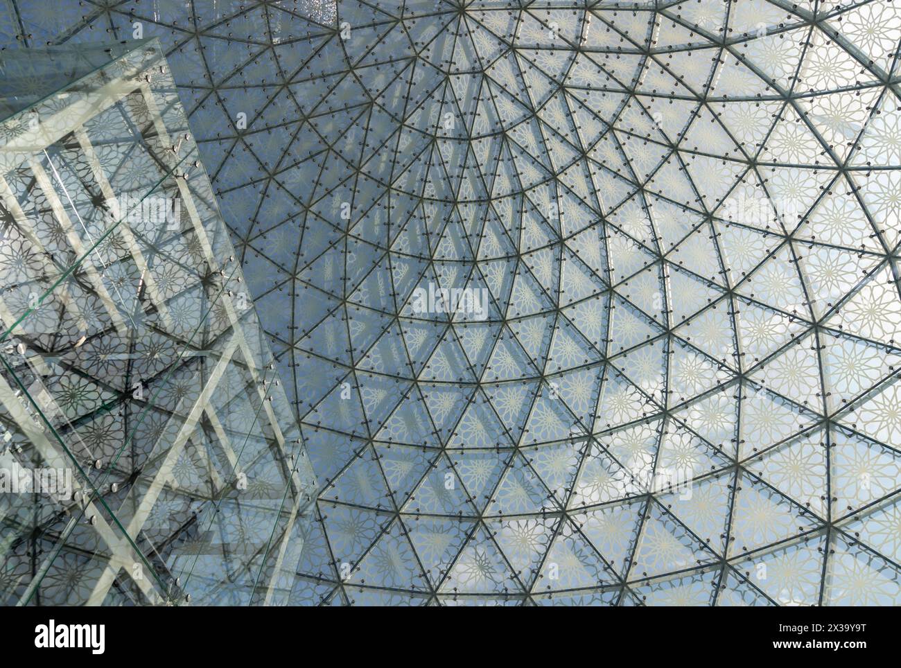 A picture of the visitor center ceiling at the Sheikh Zayed Grand ...