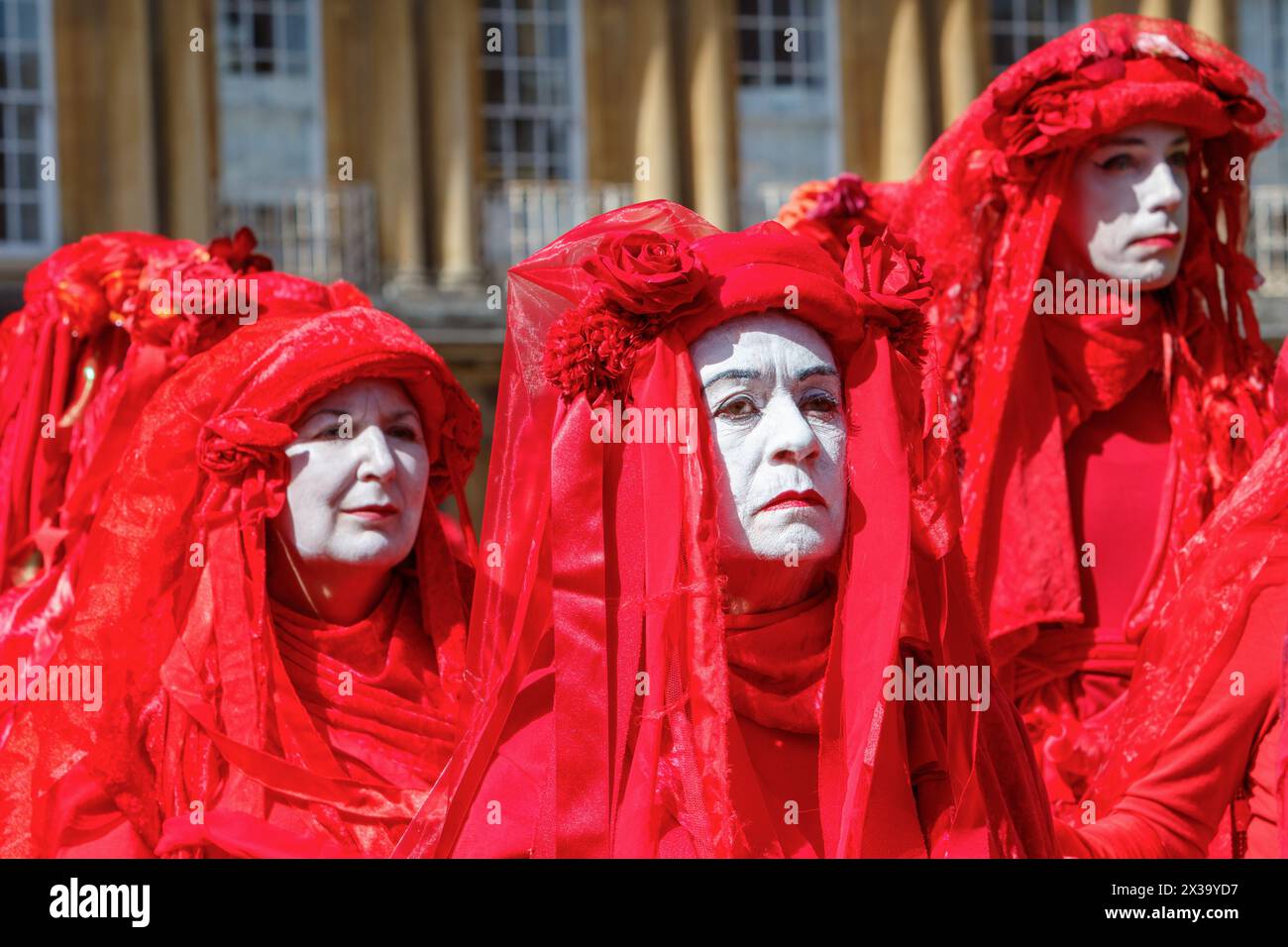 Members of the Red Rebel Brigade take part in a 'funeral for nature ...