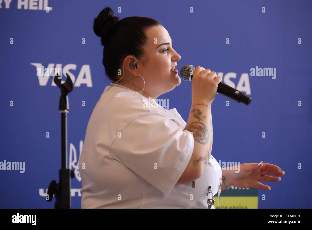 KYIV, UKRAINE - APRIL 25, 2024 - Singer Alona Savranenko (alyona alyona ...