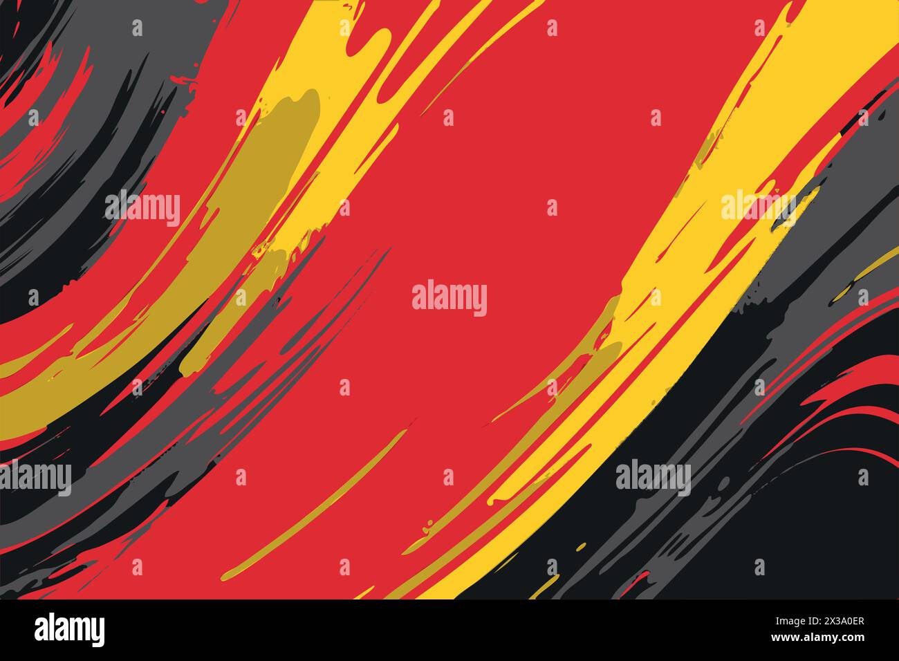 Vibrant abstract painting emulating the Germany flag with energetic red ...