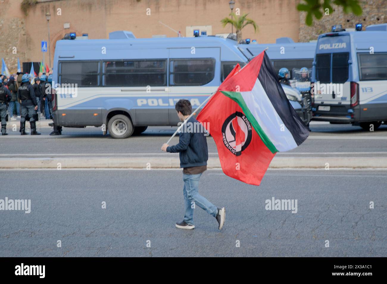 Anti fascist action flag hi-res stock photography and images - Alamy