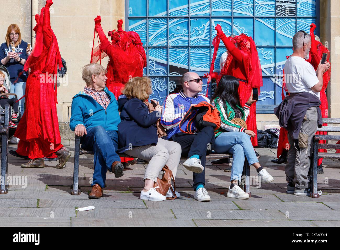 Members of the Red Rebel Brigade take part in a 'funeral for nature ...
