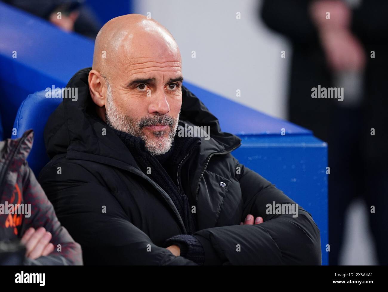 Manchester City manager Pep Guardiola before the Premier League match ...
