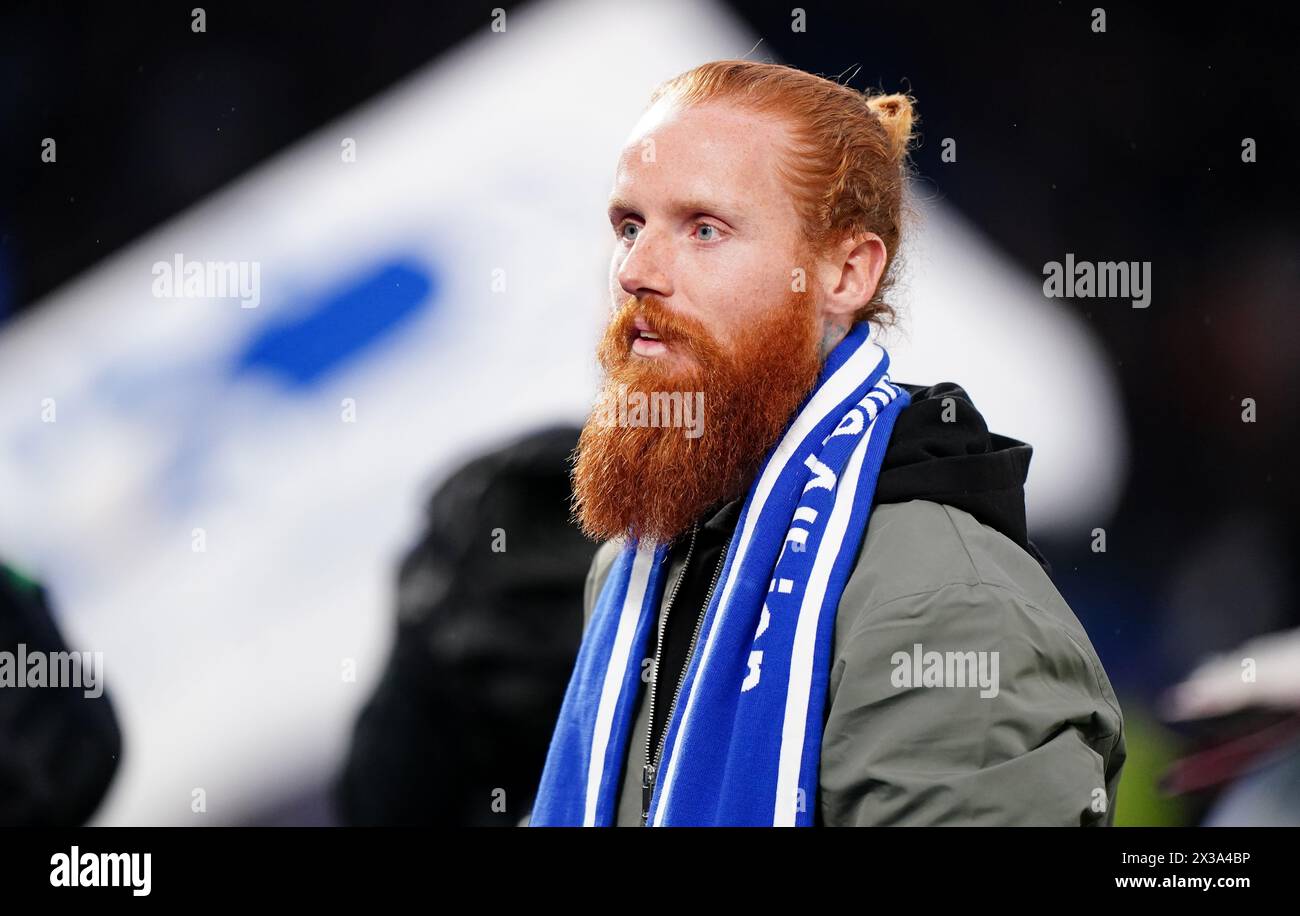 'Hardest Geezer' Russ Cook before the Premier League match at the ...