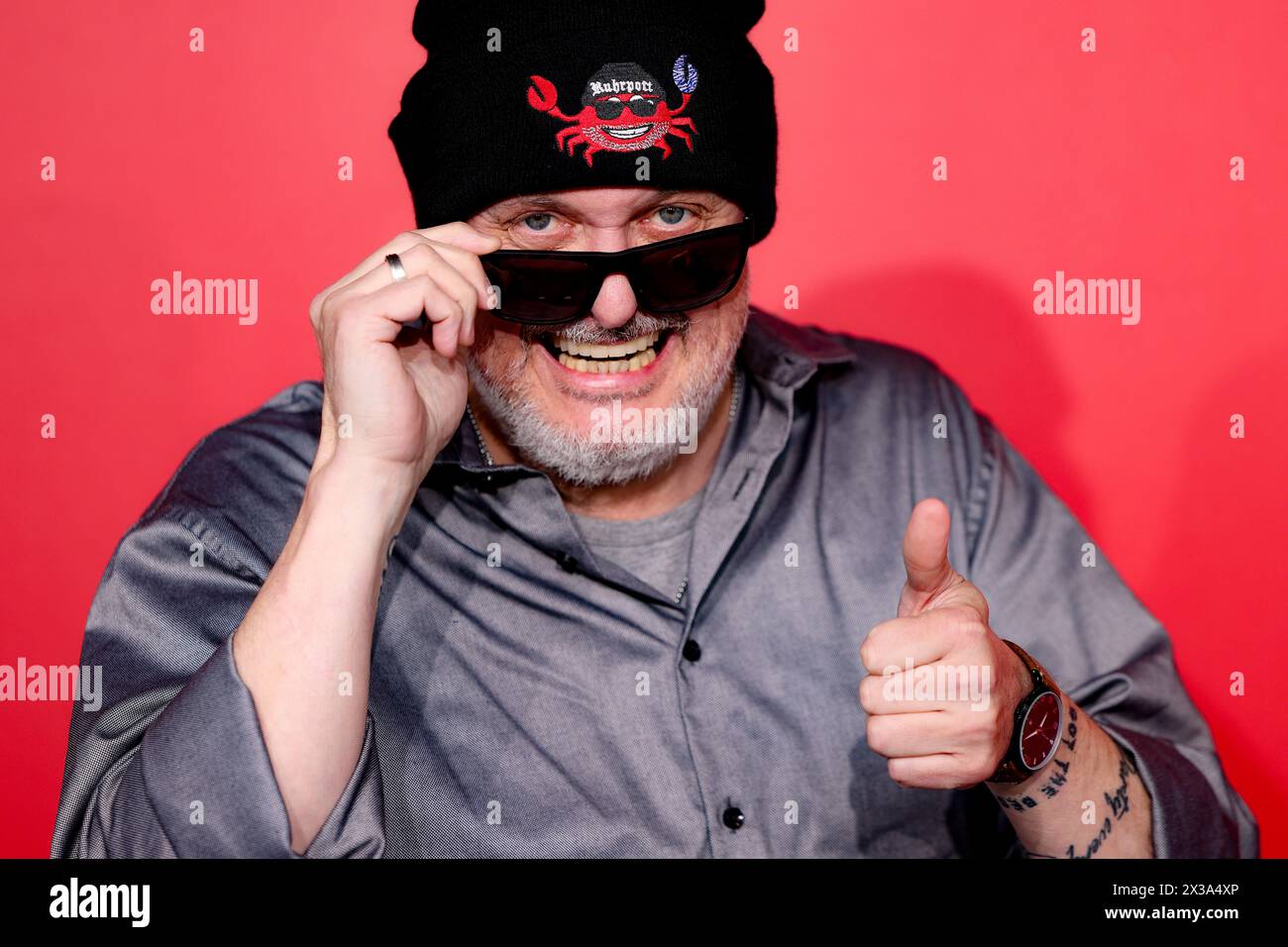 Duesseldorf, Germany. 25th Apr, 2024. Comedian Markus Krebs on the red ...