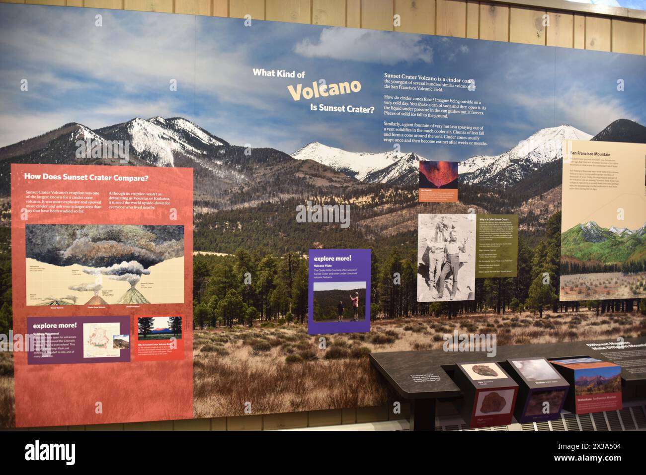 Flagstaff, AZ. U.S.A. 3/20/2024. Sunset Crater Volcano National ...