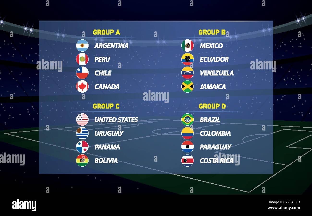 Football 2024 flag set Stock Vector Images - Alamy