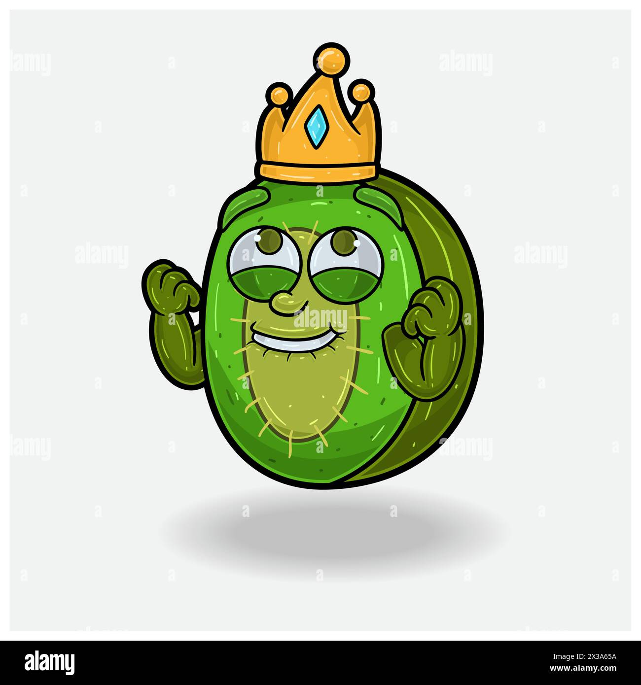 Kiwi Fruit Mascot Character Cartoon With Happy expression. Vector ...