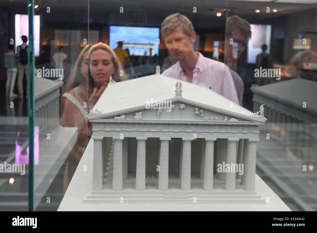 Acropolis Museum: Parthenon scale model. Athens. Greece Stock Photo - Alamy