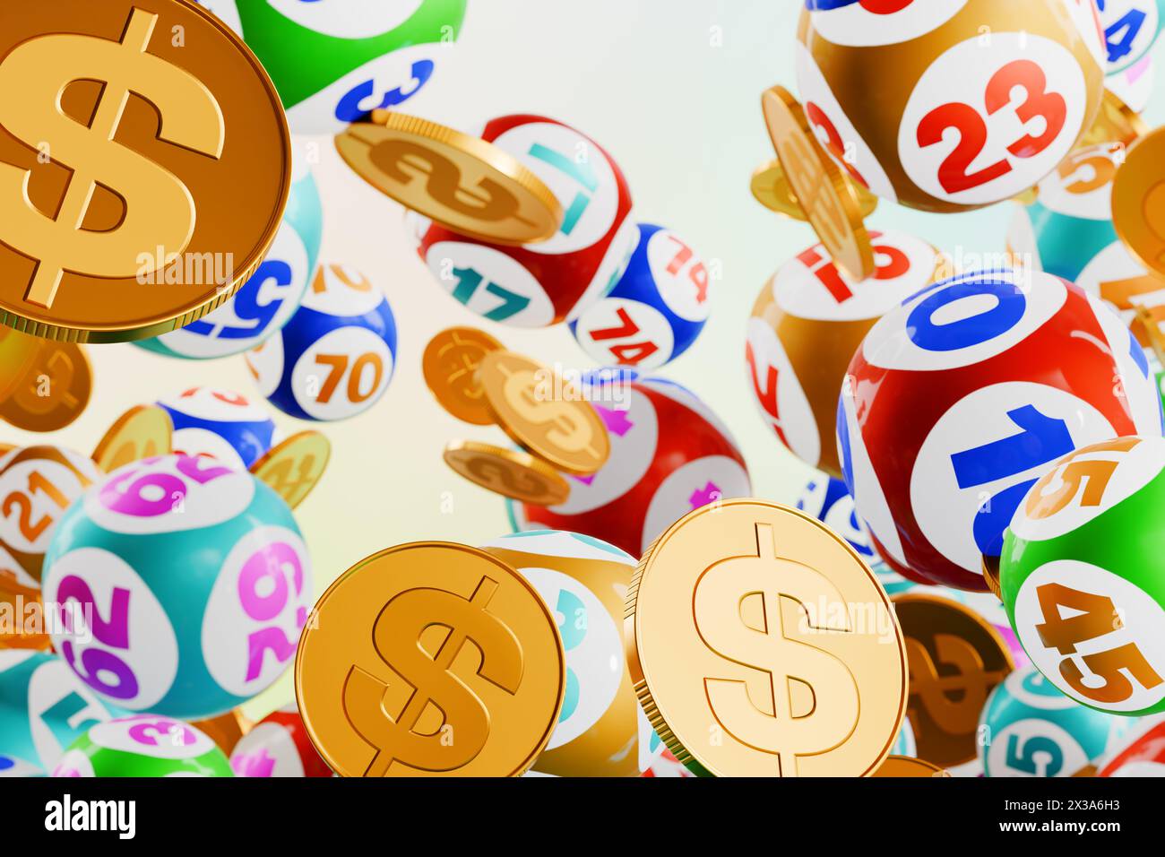 Gold lottery balls hi-res stock photography and images - Alamy