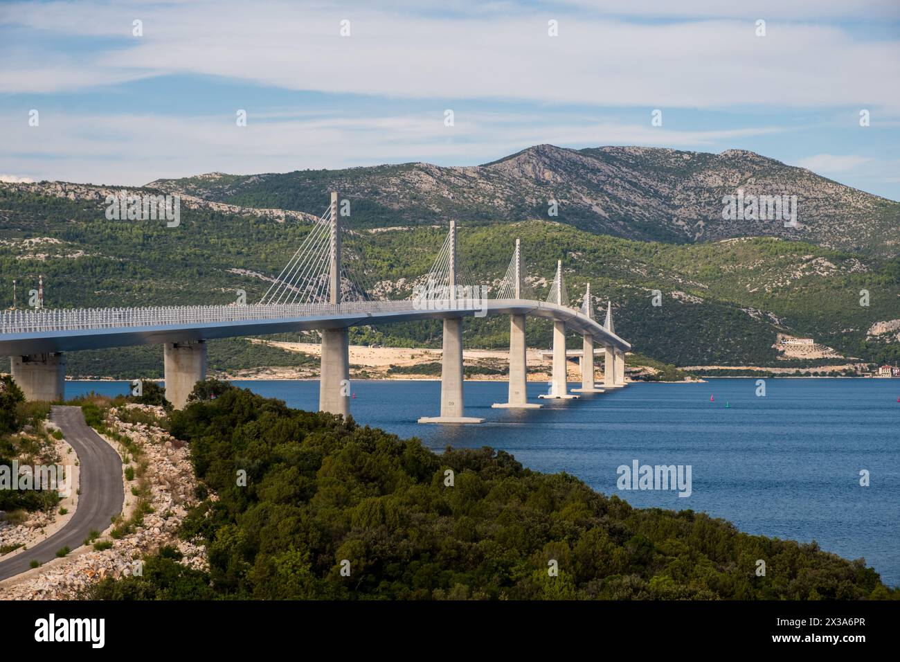 Pelješac Bridge, Croatia - 16 September 2023 - View of Pelješac Bridge ...
