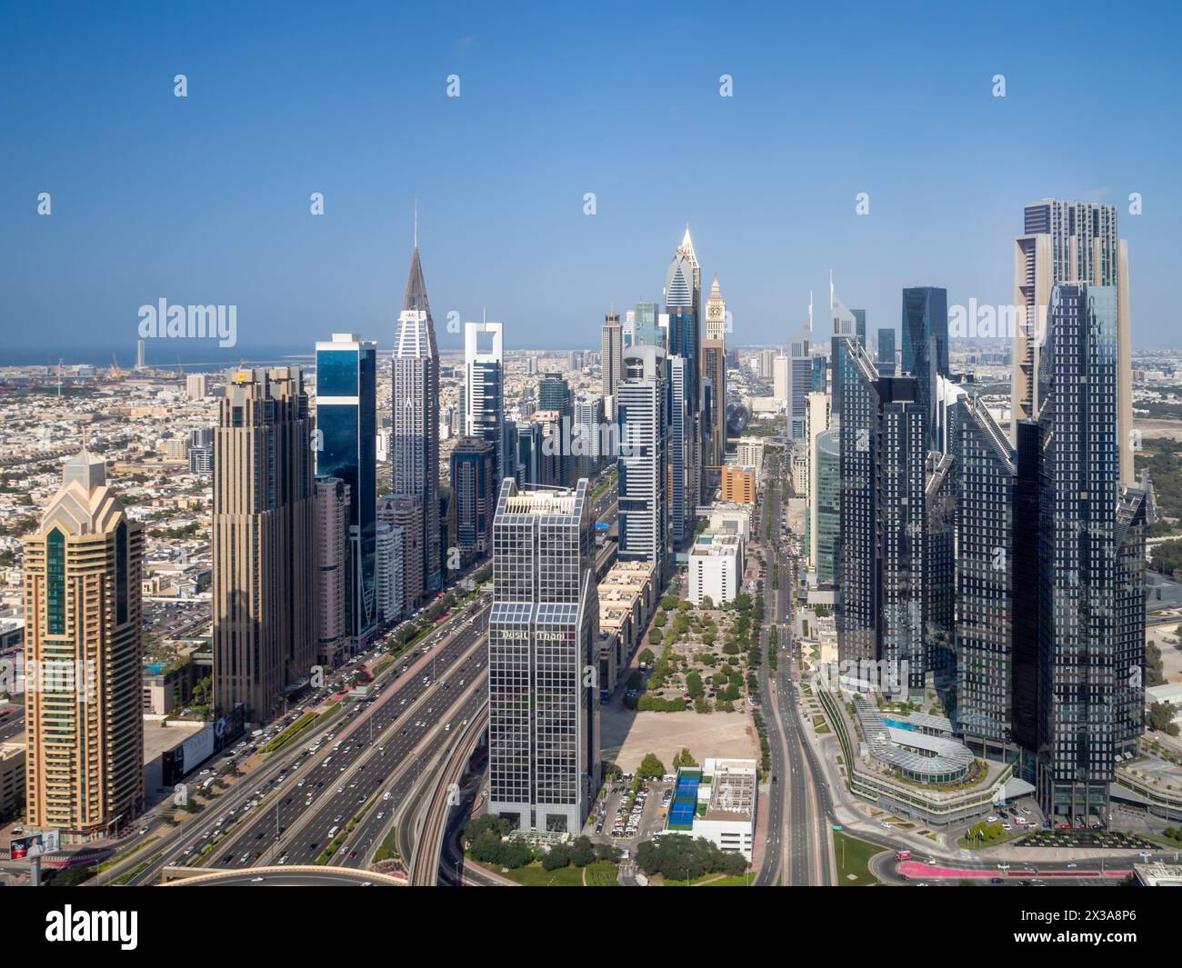 Dubai, United Arab Emirates - Summer 2024: city skyline, mall and Burj ...