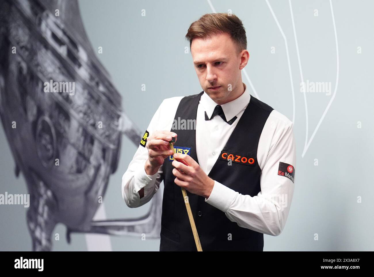 Judd Trump in action against Tom Ford on day six of the 2024 Cazoo ...