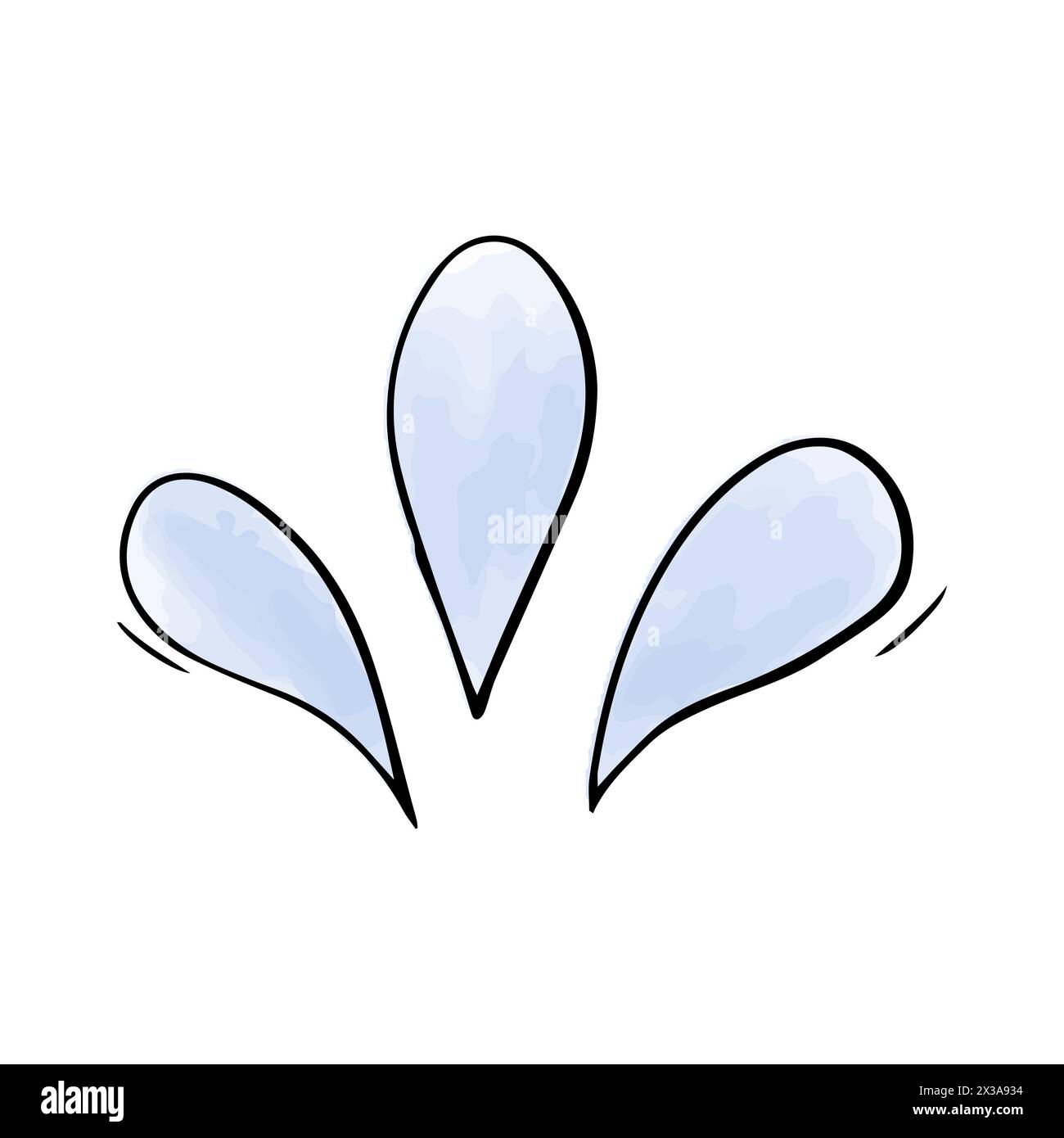 Watercolor doodle element. Water drops, vector illustration Stock ...