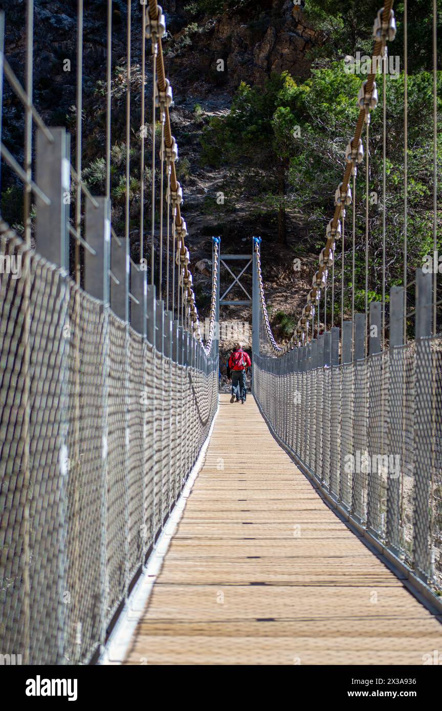 Hiking trail to Colgante bridge (Puente Colgante El Saltillo) over ...