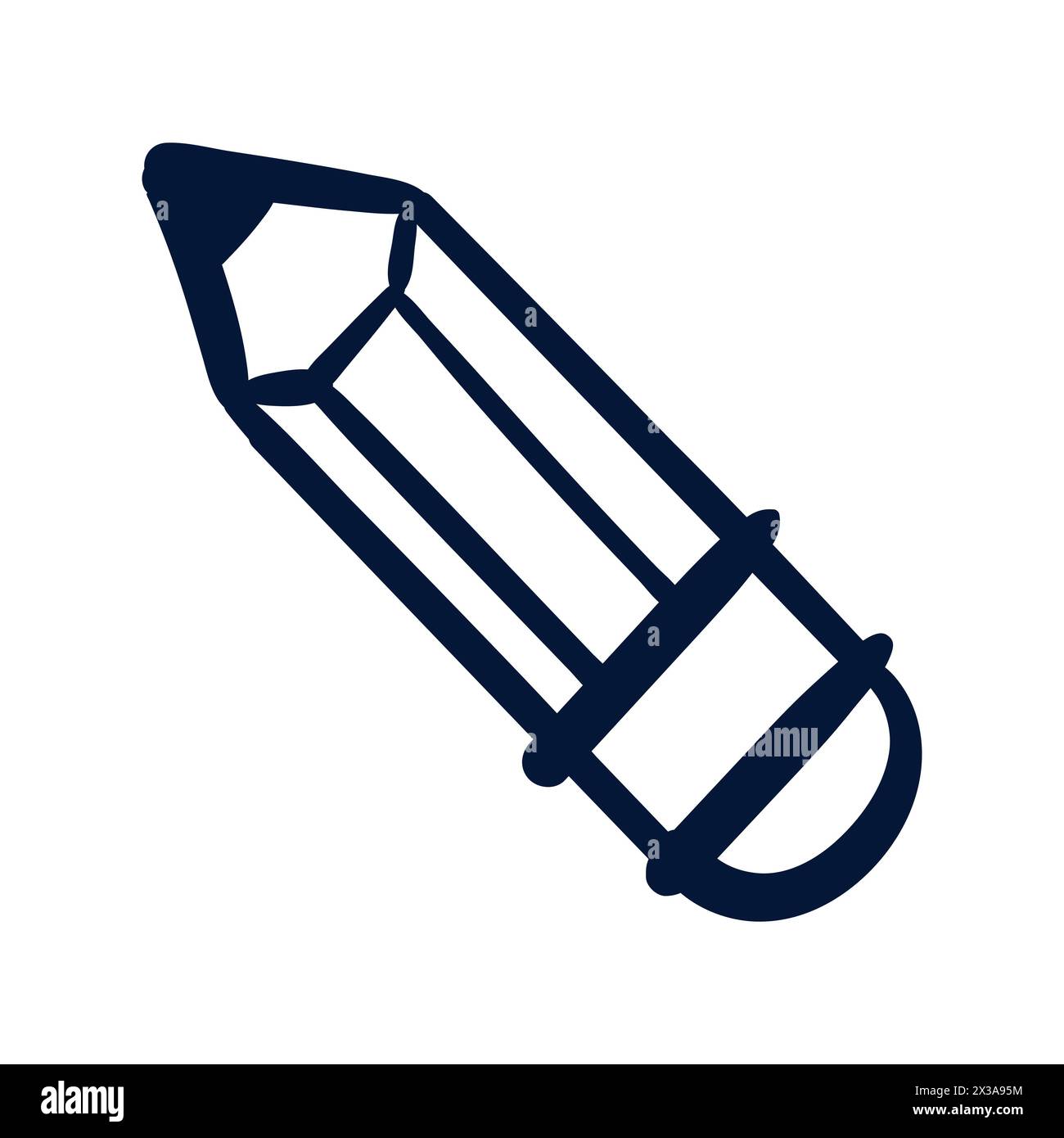 Pencil icon vector. Pencil Scribble Line. Hand Drawn School Pencil ...