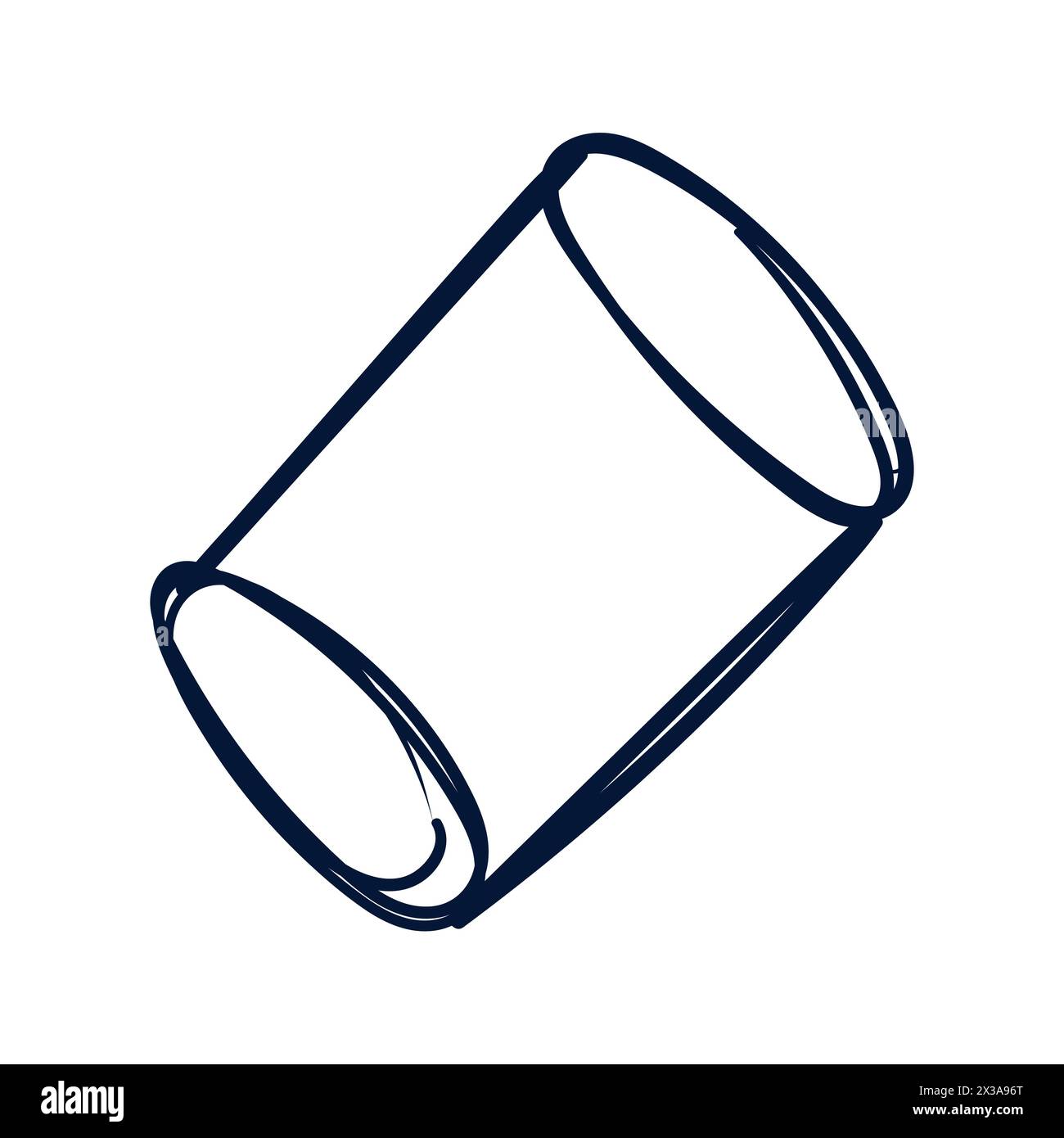 Cylinder shape scribble Stock Vector Images - Alamy