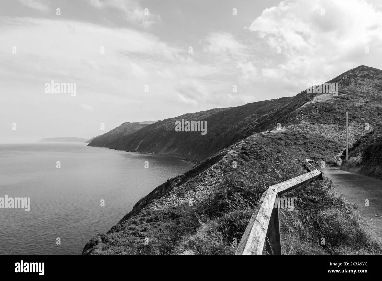 Landscape photo of the coastline at Foreland Point on the north Devon ...