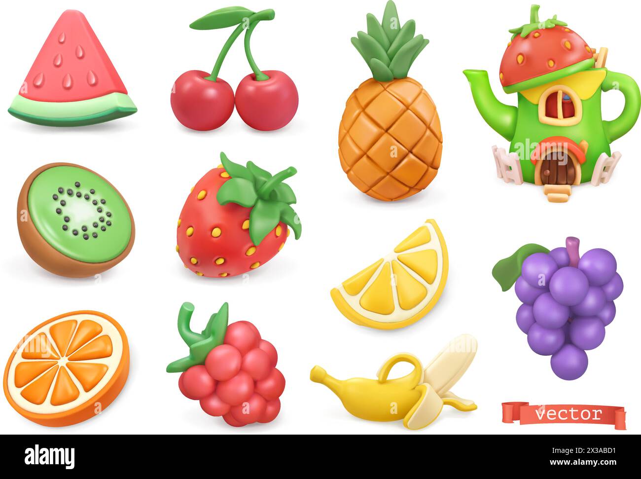 Cartoon illustration funny cherry fruits Stock Vector Images - Alamy