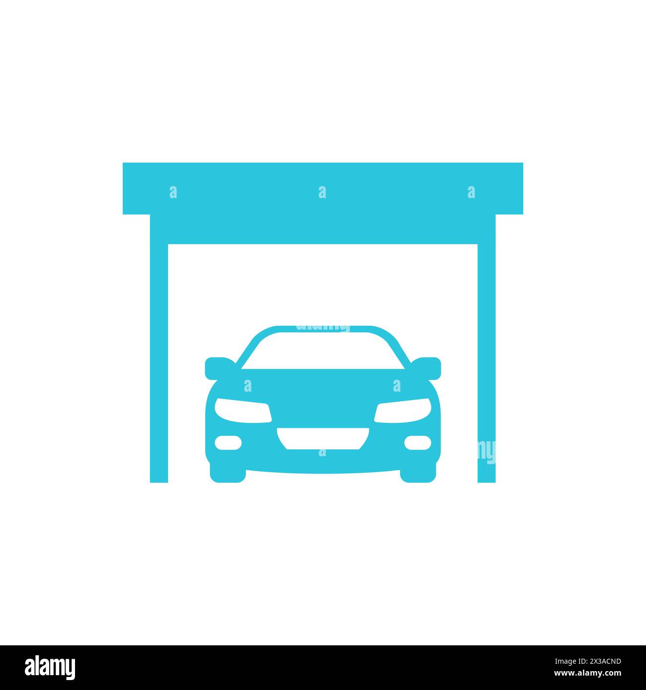 Blue car mechanic icon isolated Cut Out Stock Images & Pictures - Alamy