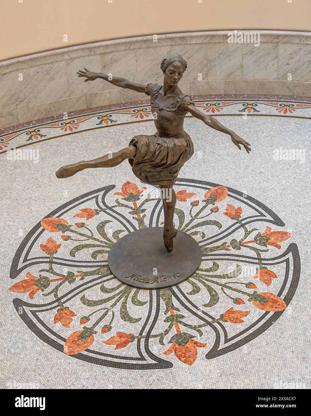 A magnificent statue of the famous ballerina Giselle in the main ...