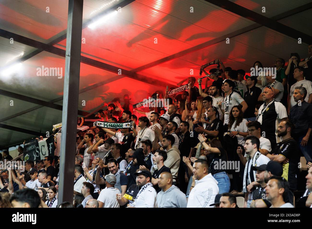 Fans during Liga Portugal game between SC Farense and SL Benfica ...