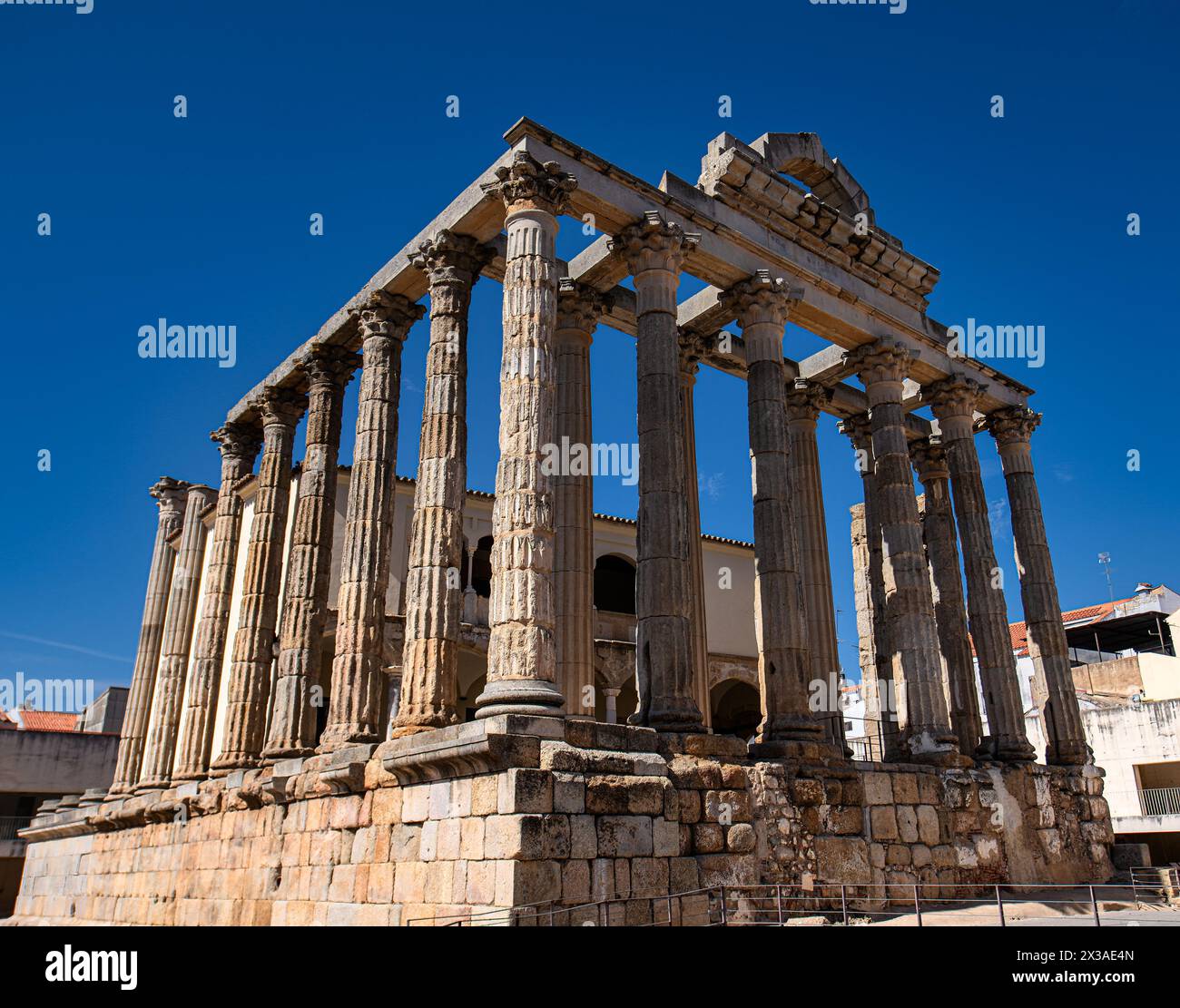 Ancient roman temple in night merida hi-res stock photography and ...