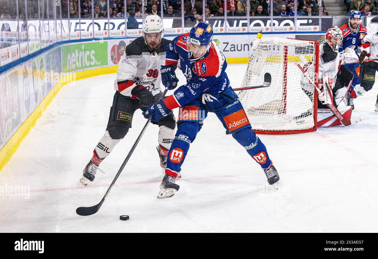 Zurich, Switzerland, 25th Apr 2024: #18 Nicholas Baechler (ZSC Lions ...
