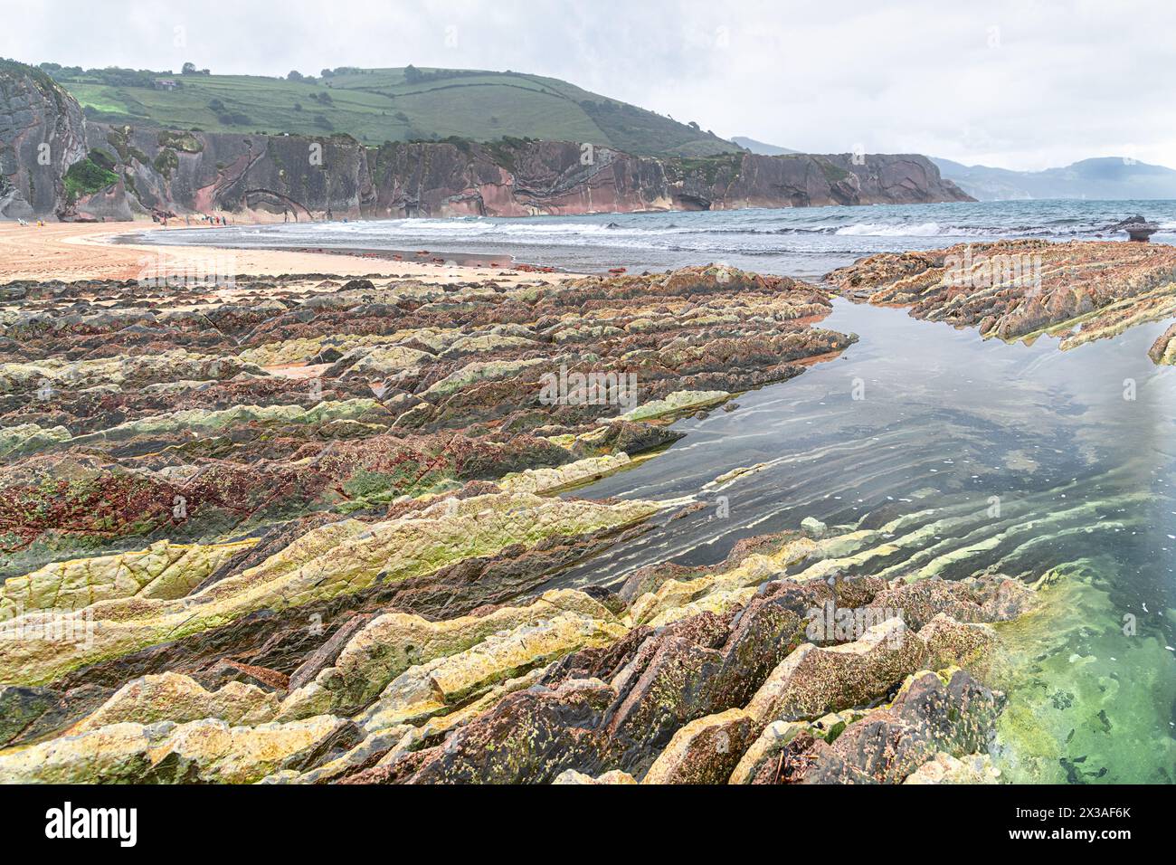 Steeply-tilted Layers of Flysch, Flysch Cliffs, Basque Coast UNESCO ...